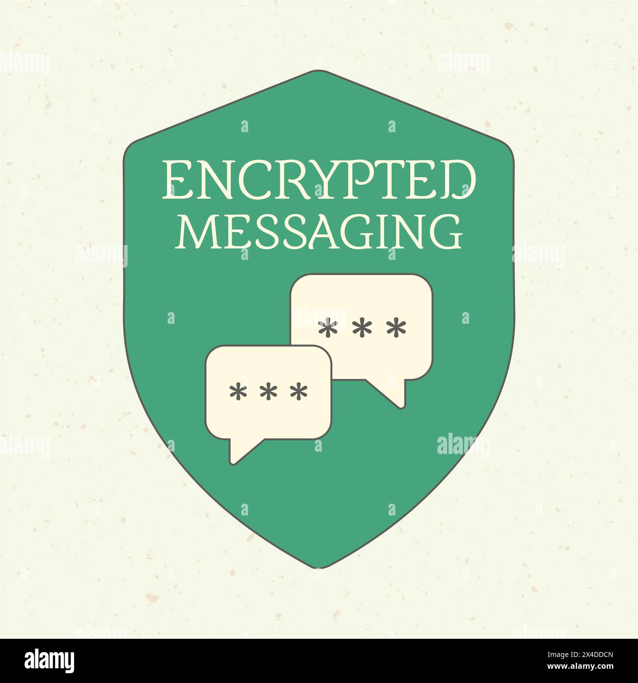 Secure Encrypted Messages Emails Security Shield With Message Bubbles Safe Communication