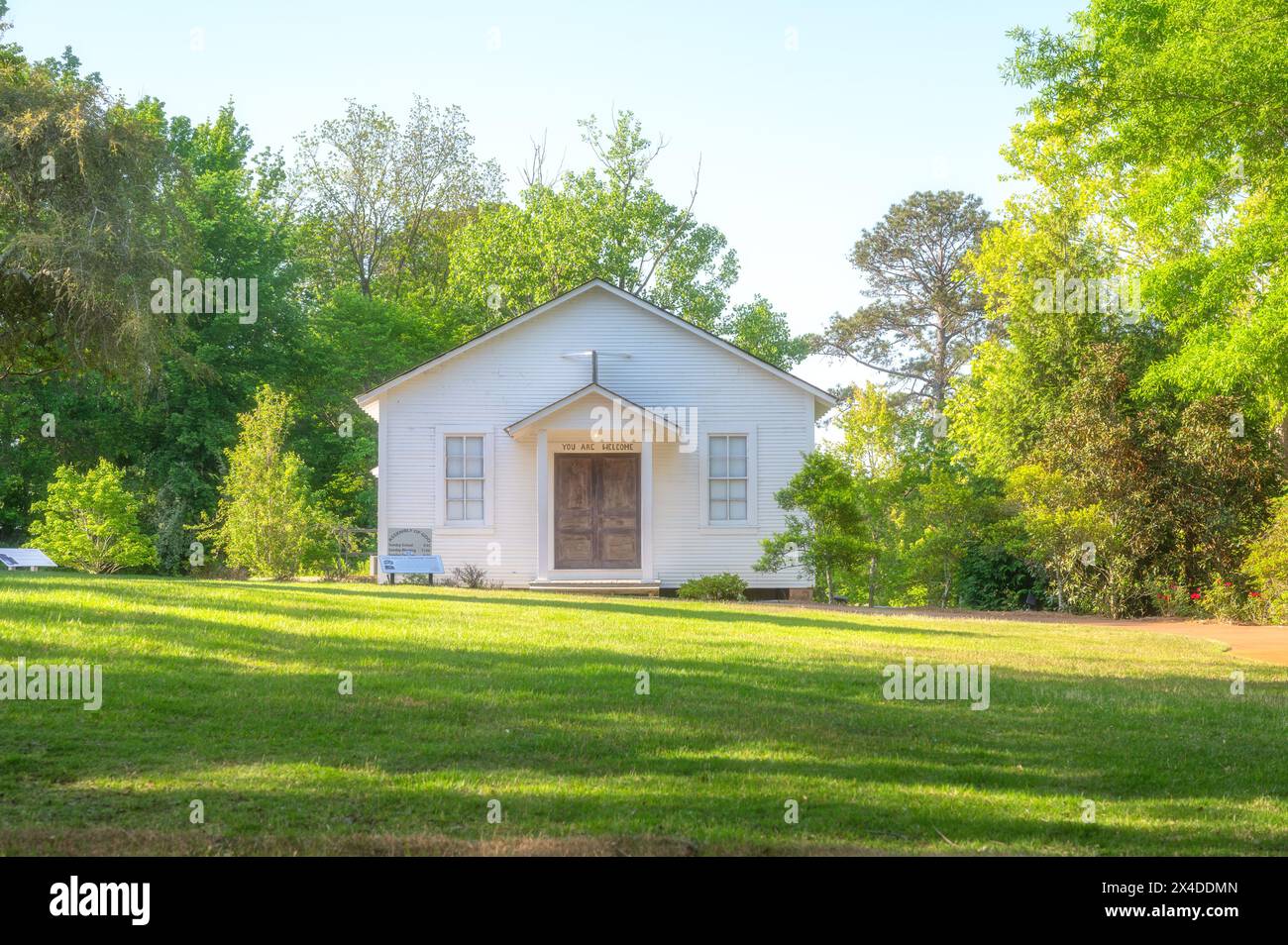 Elvis Presley childhood church at Elvis Presley Birthplace in Tupelo ...
