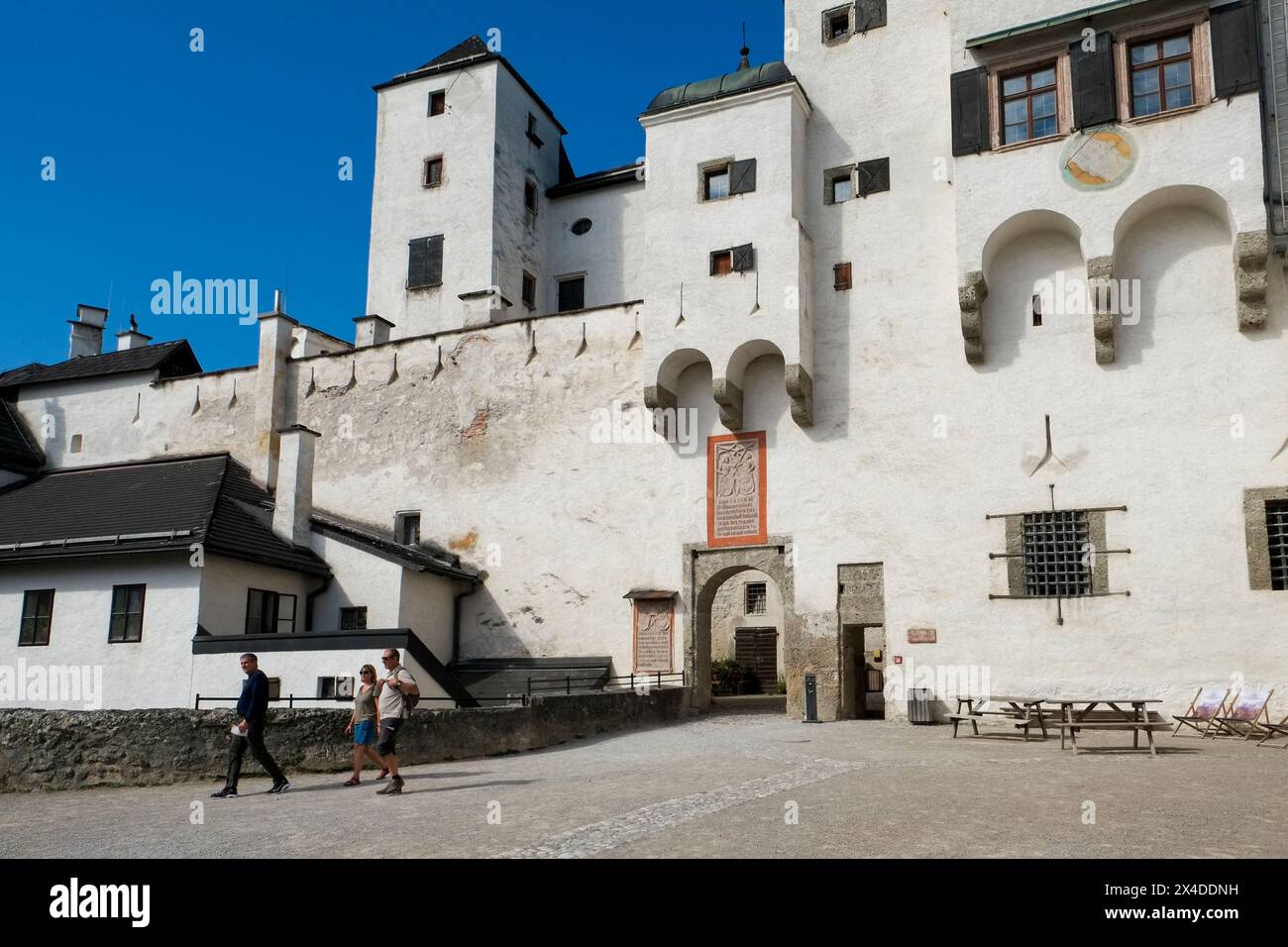 Salzburg, Austria. Interior area of the Hohensalzburg castle ...