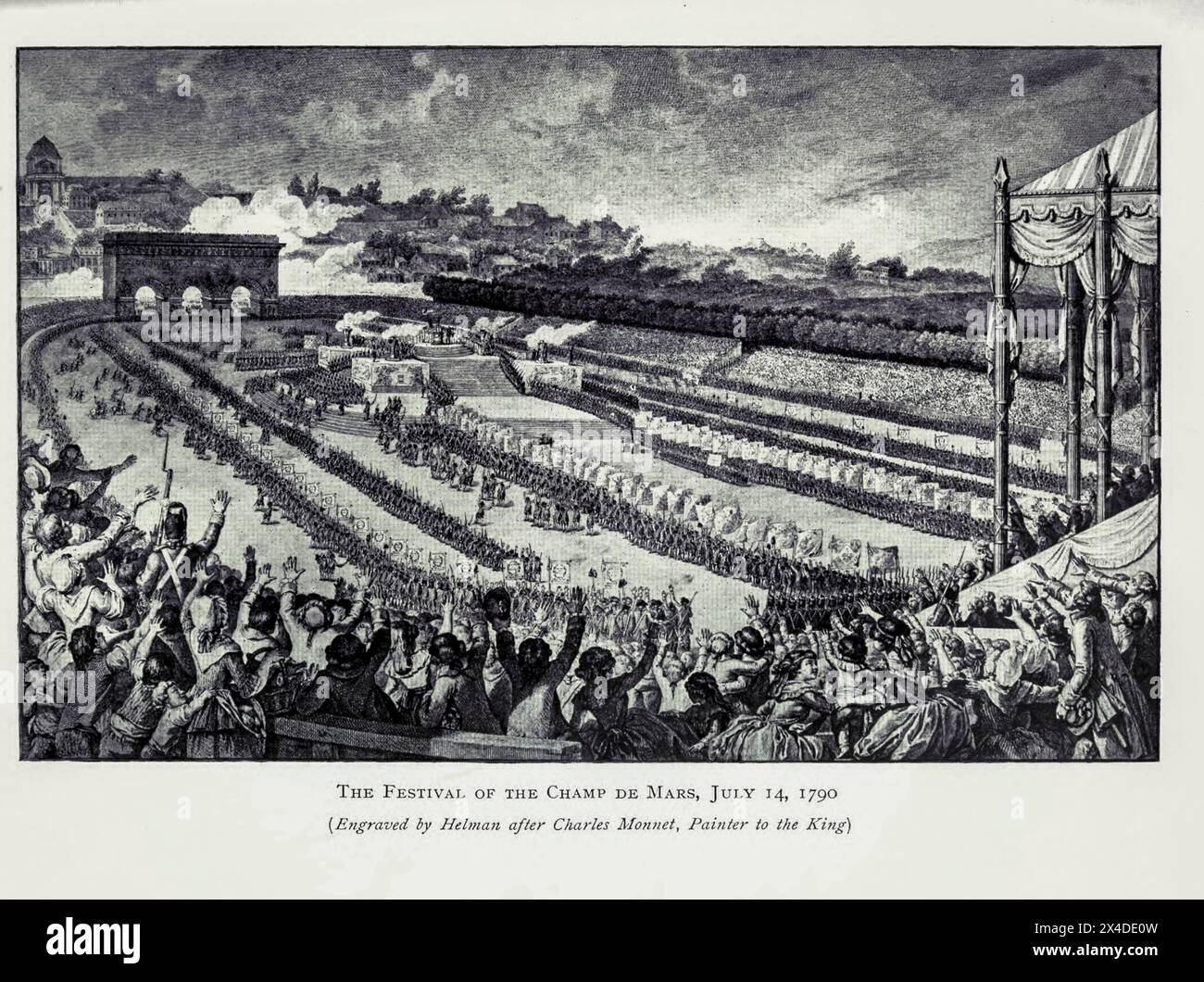 The Festival of the Champ de Mars, July 14, 1790 from ' The French ...