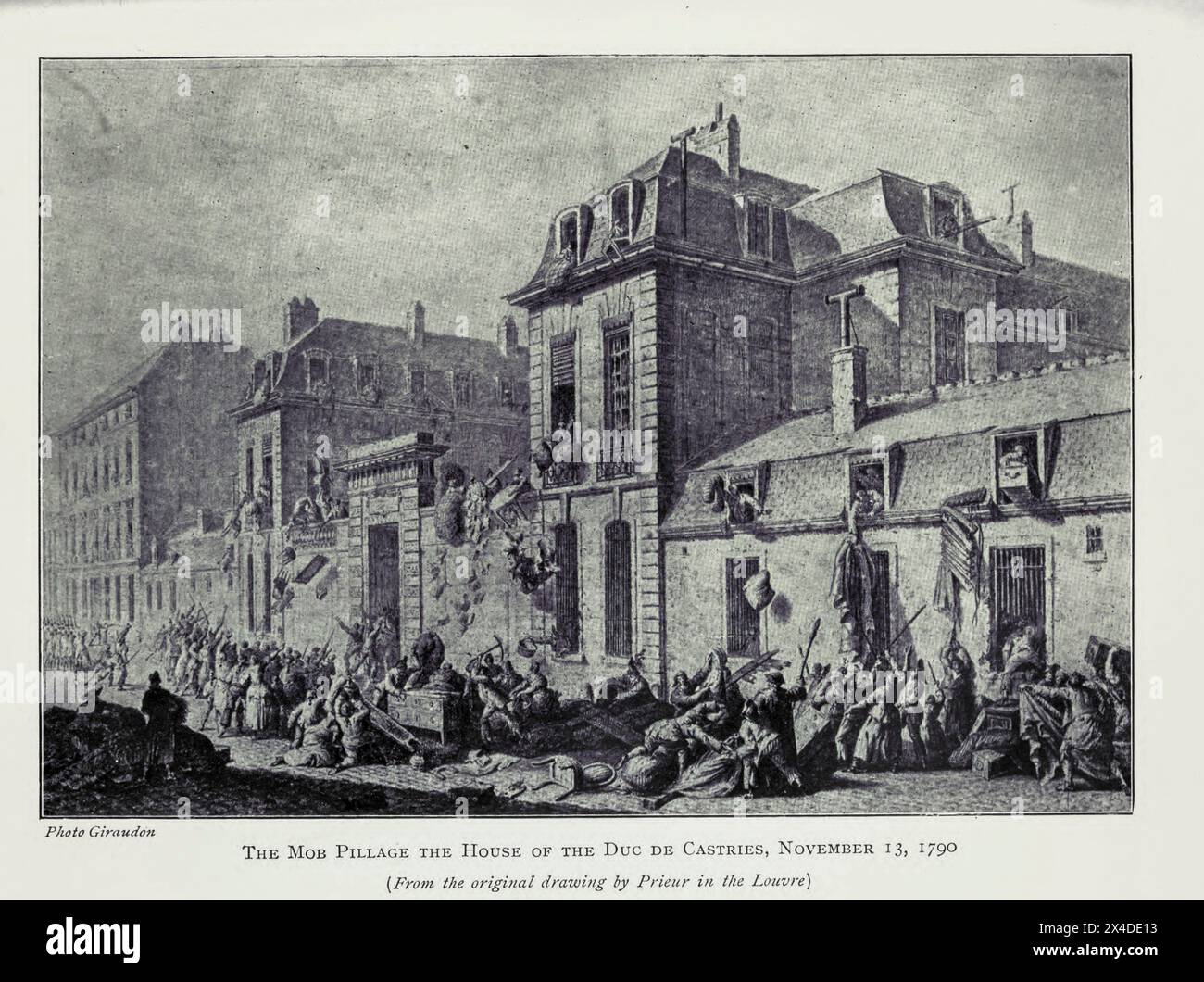 The Mob Pillage the House of the Duc de Castries, November 13, 1790 ...