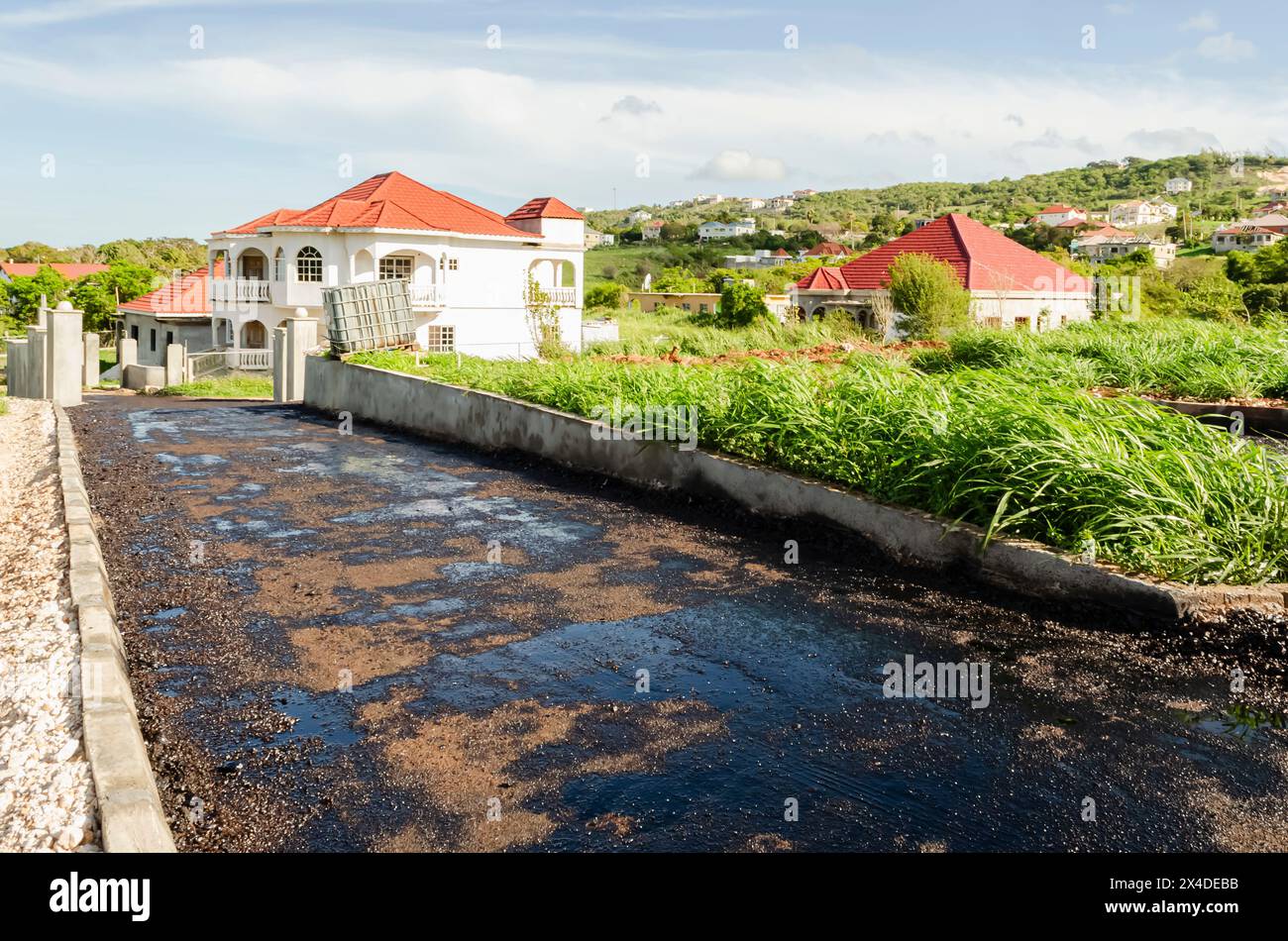 Exiting An Oiled Raodway Stock Photo - Alamy