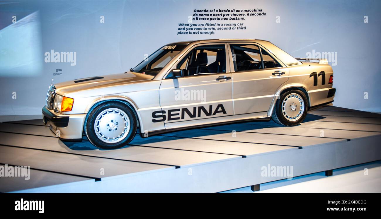 04/23/2024 Turin (Italy) The Mercedes Benz with which Ayrton Senna won ...