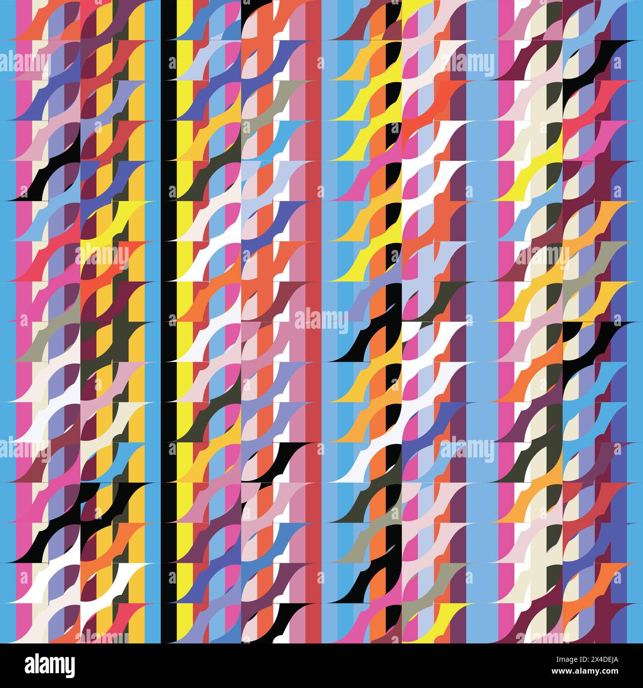 A vibrant geometric pattern featuring colorful rectangles in tints and ...