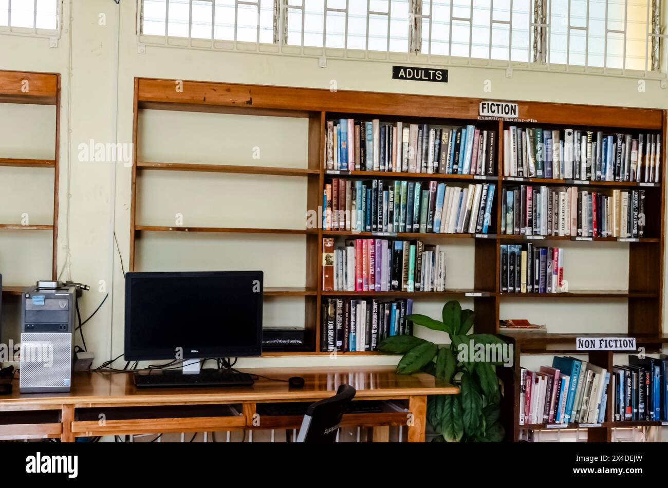 Inside a Library In Jamaica Stock Photo - Alamy