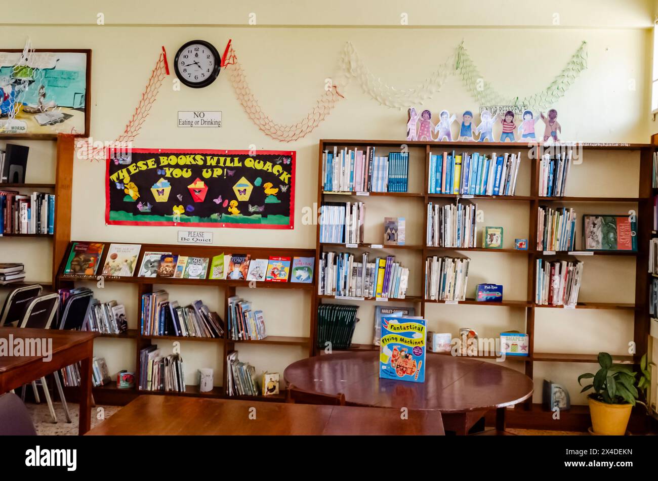 Inside a Library in Jamaica Stock Photo - Alamy
