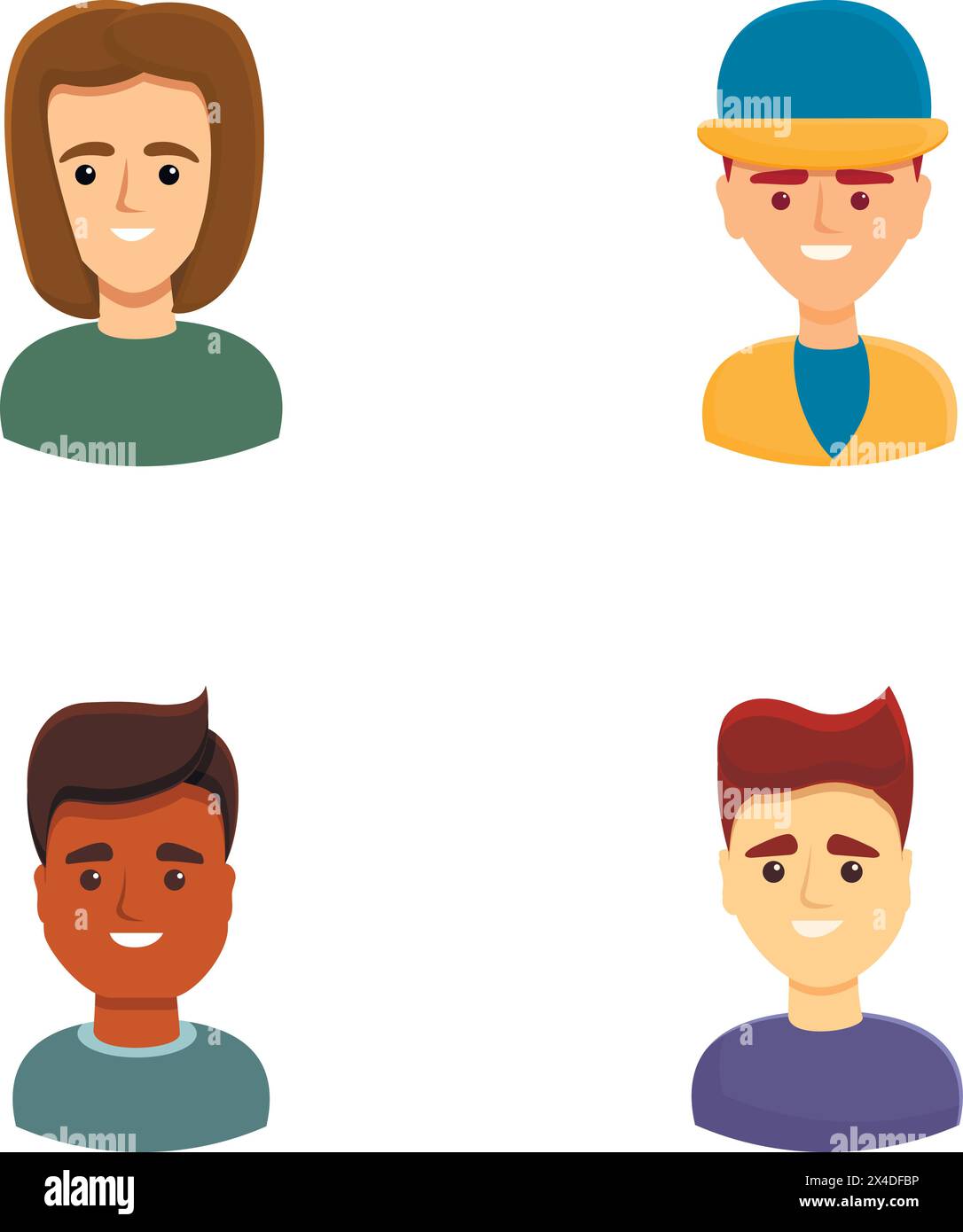 Avatar icons set cartoon vector. Various male and female face. Cartoon ...