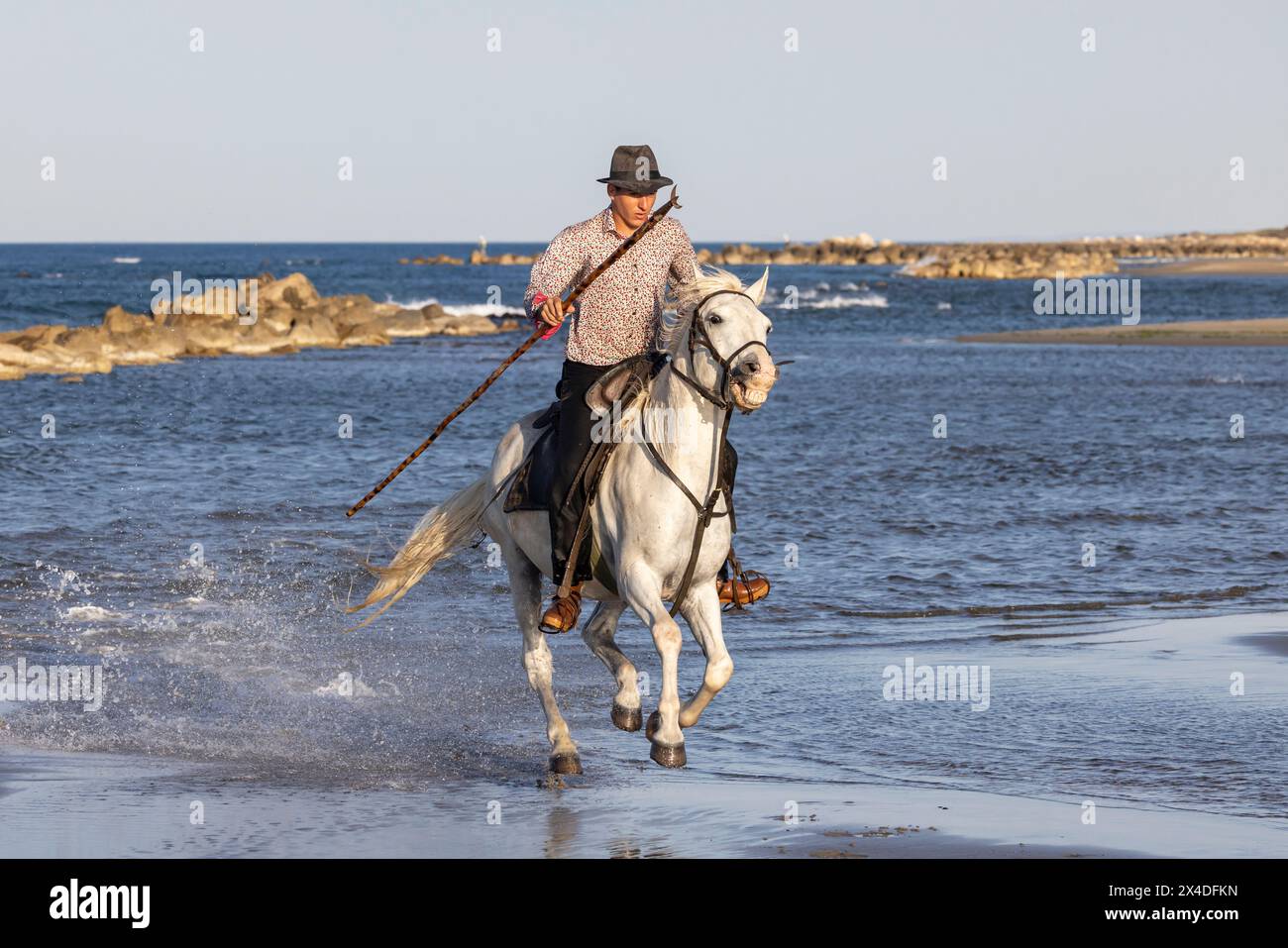 Man riding horse through water hi-res stock photography and images - Alamy