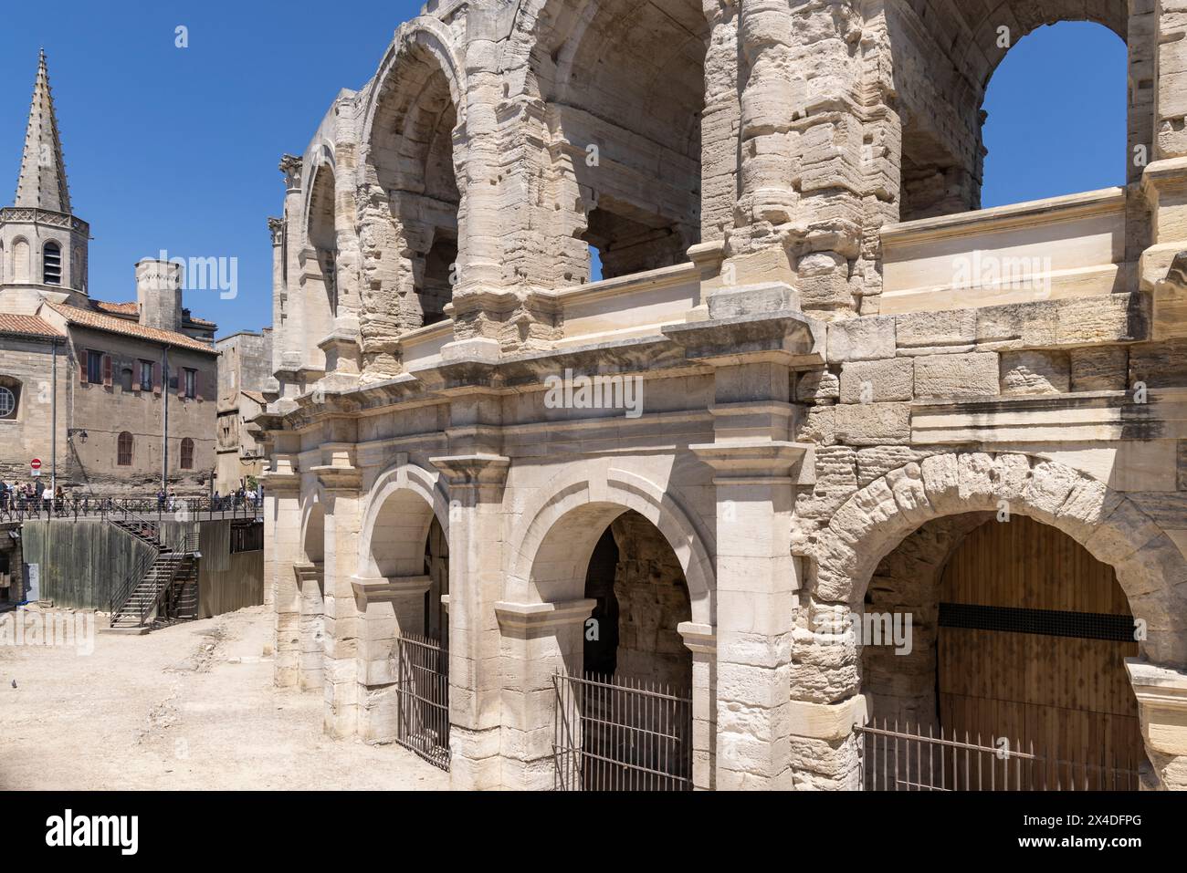 Arles, Bouches-du-Rhone, Provence-Alpes-Cote d'Azur, France. The ruins ...