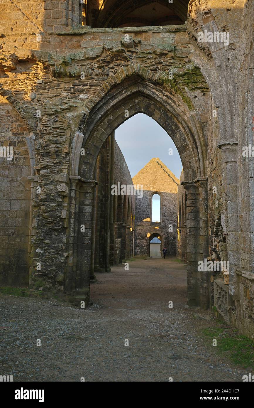 France, Brittany, Plougonvelin. Ruins of the Abbey of Saint Mathieu ...