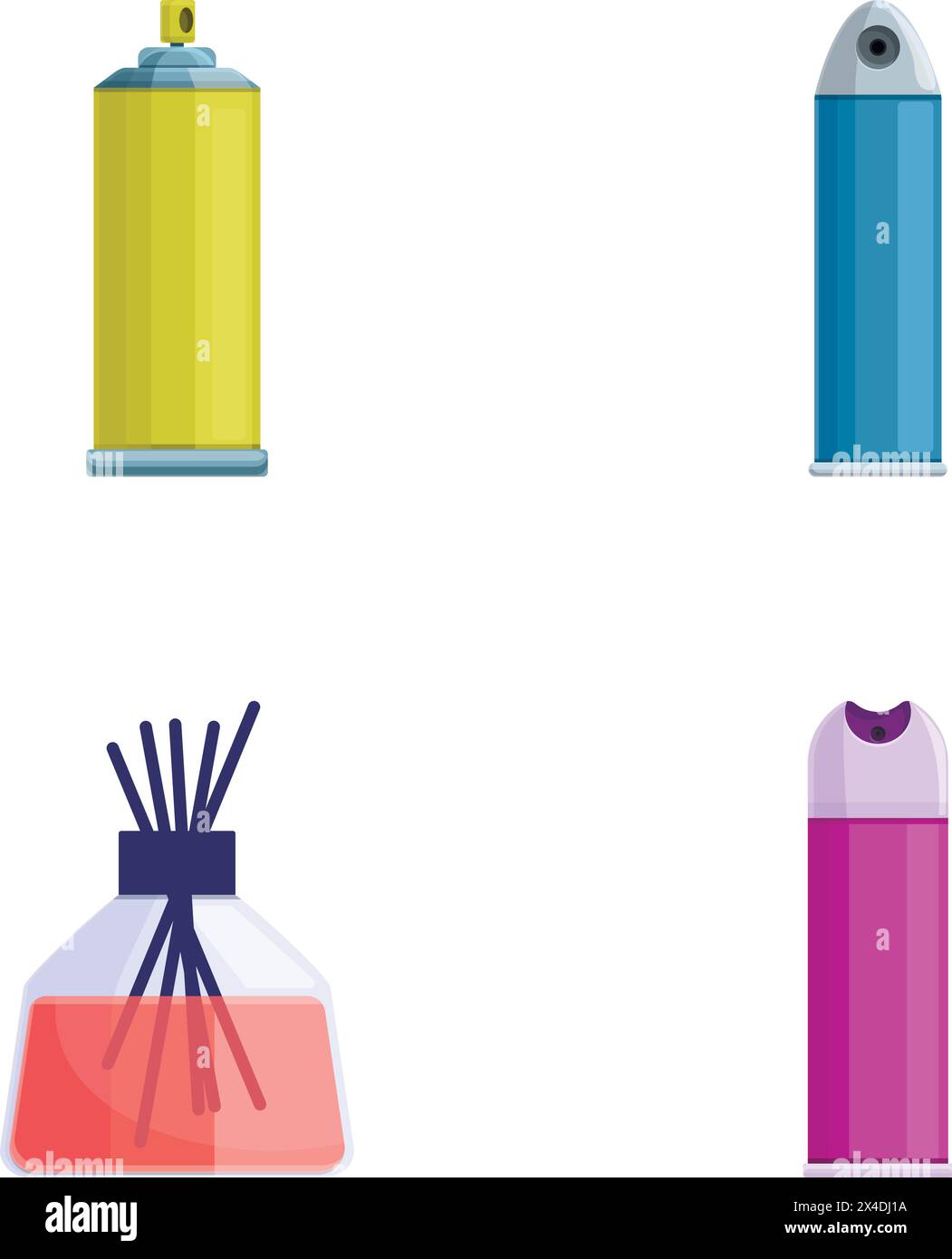 Aromatherapy icons set cartoon vector. Room deodorant, aromatic ...