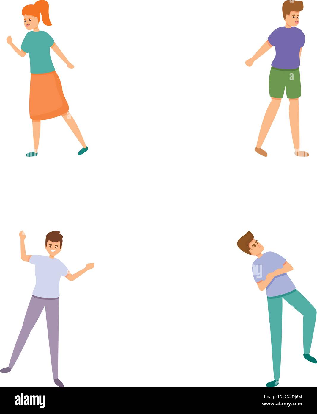 Failure icons set cartoon vector. Case of physical trauma. Misfortune ...