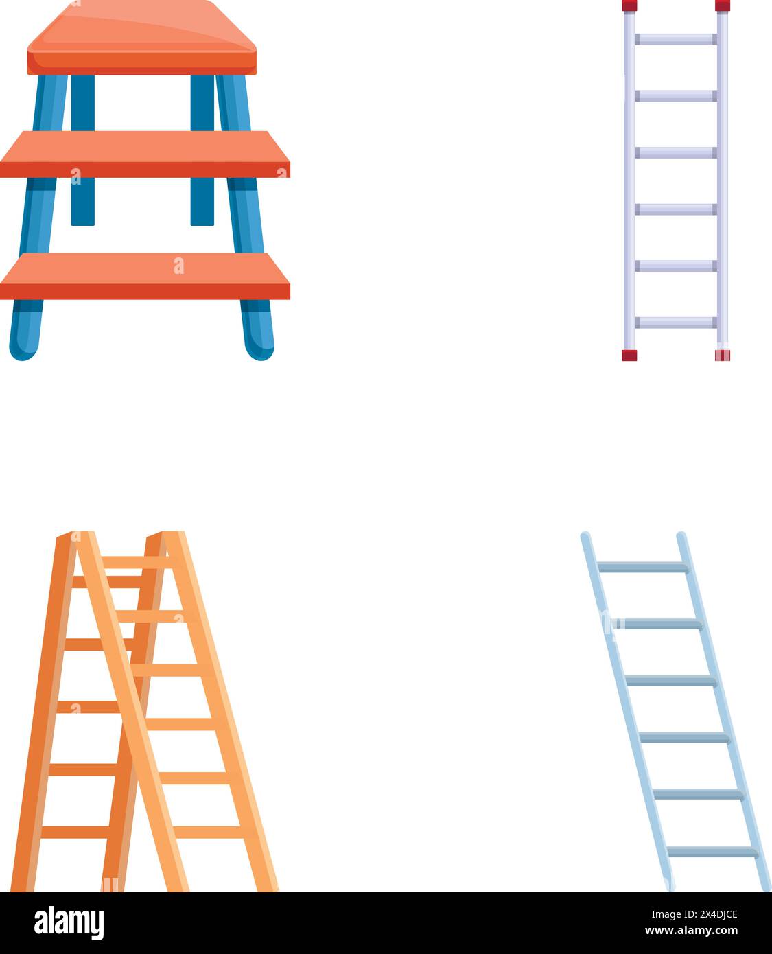 Timber stair Stock Vector Images - Alamy