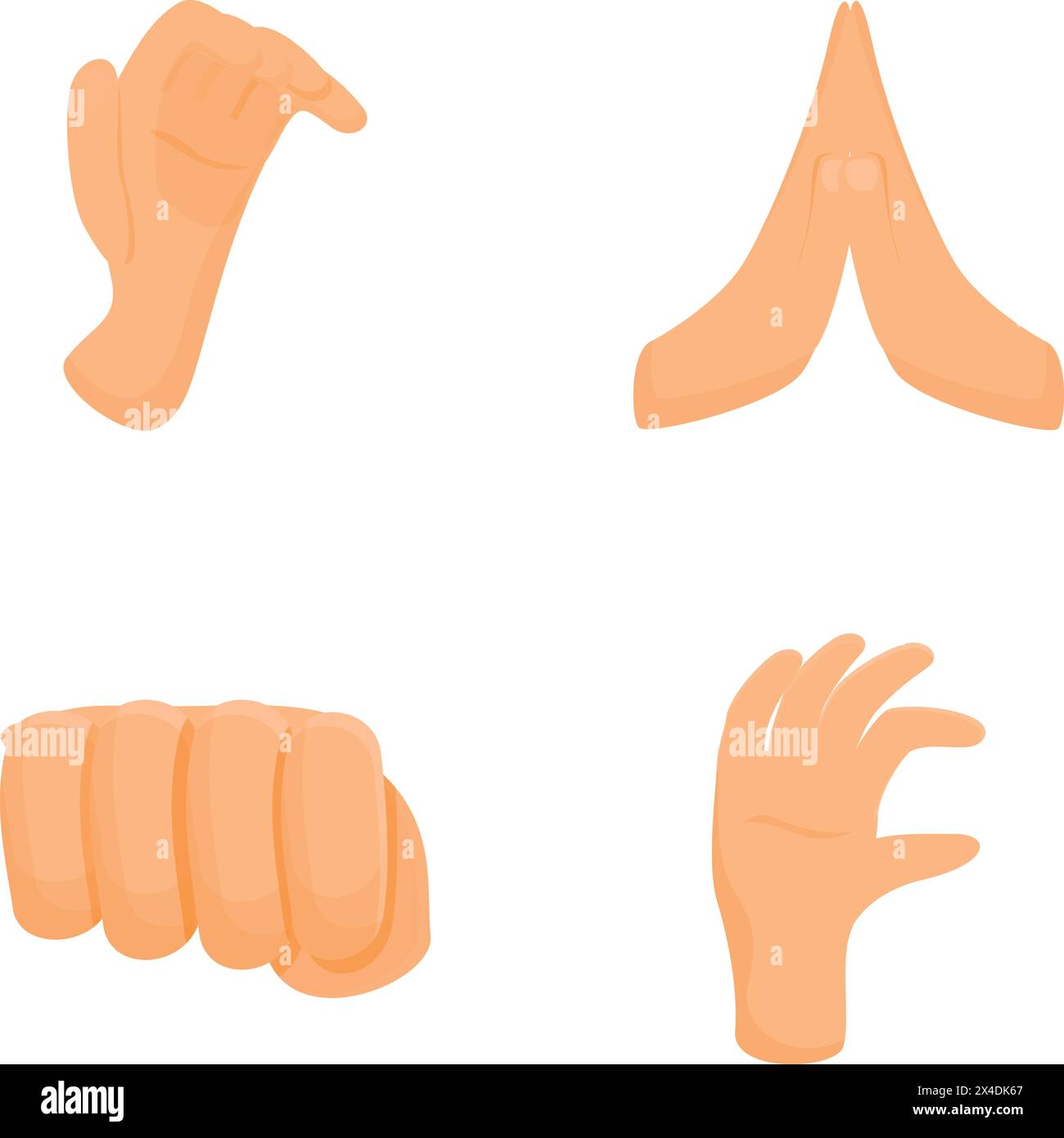 Hand gesture icons set cartoon vector. Various gesture of human hand ...