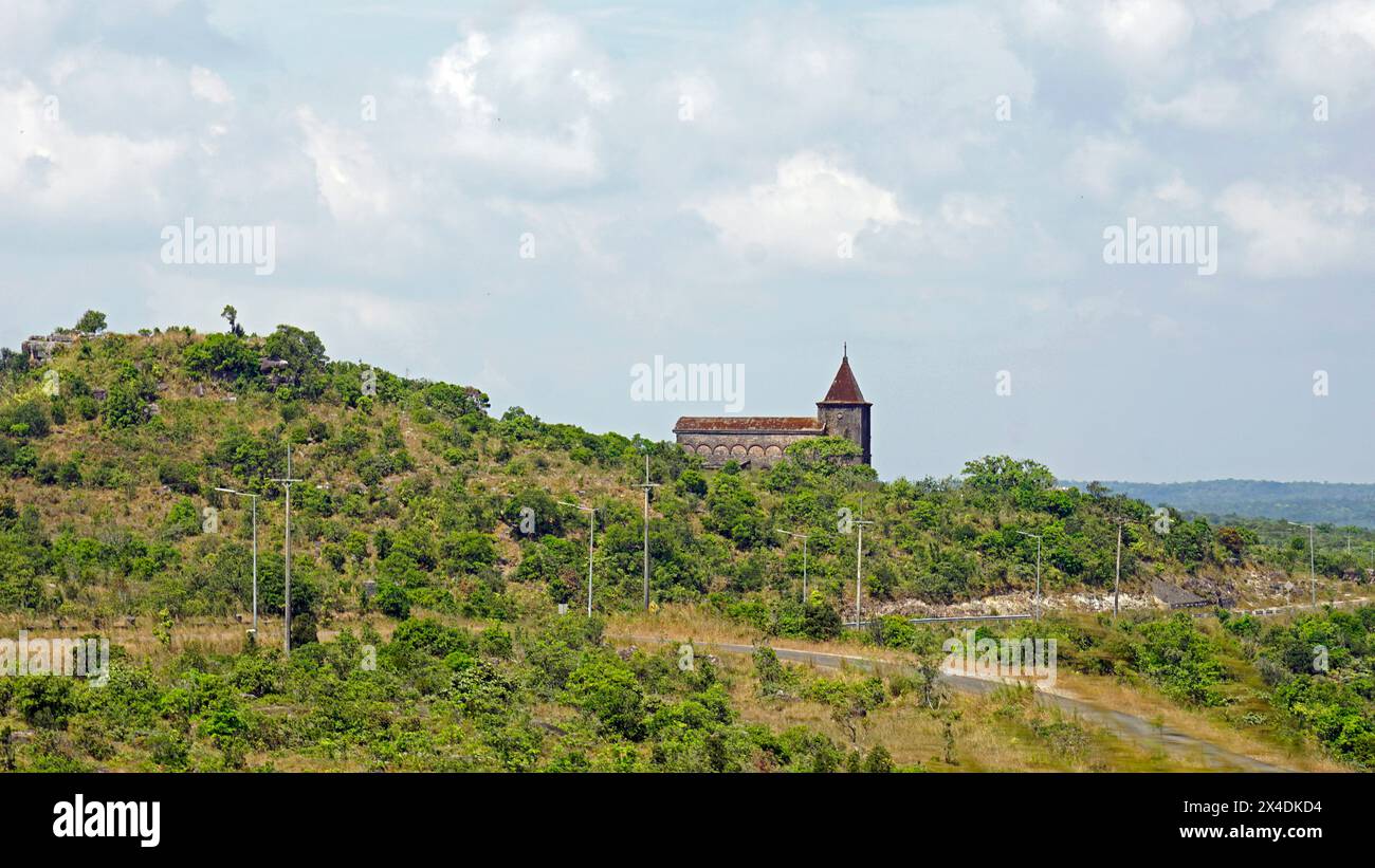 old run down church in bokor hills in cambodia Stock Photo - Alamy
