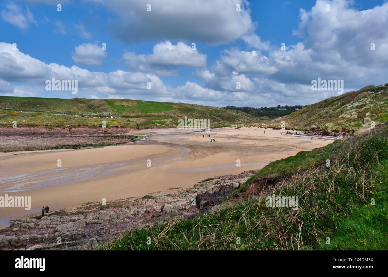 Manorbier Beach, Manorbier, Pembrokeshire, Wales Stock Photo - Alamy