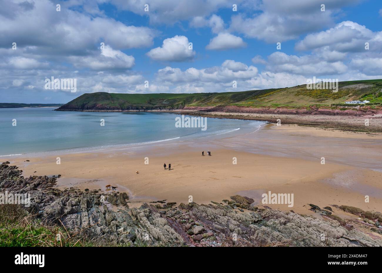 Manorbier Beach, Manorbier, Pembrokeshire, Wales Stock Photo - Alamy