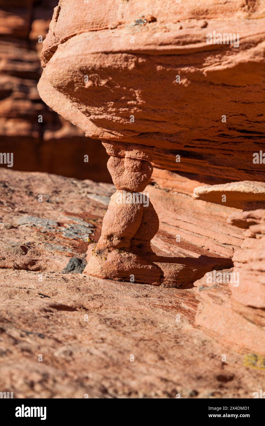 Ancient sediment rock eroded by time and weather into unique sculptures ...