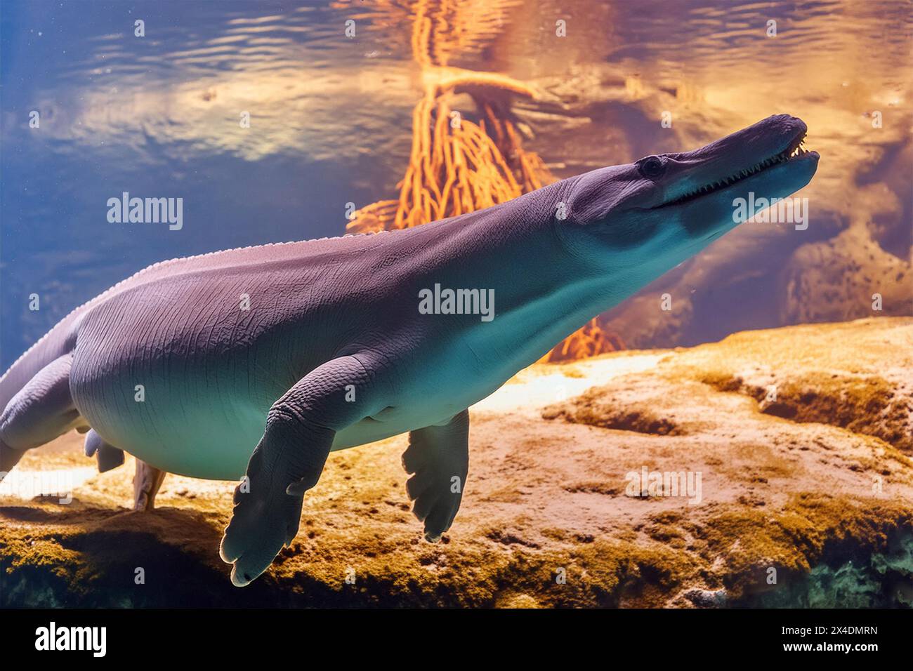 Mosasaurus "lizard of the Meuse River") is the type genus (defining ...