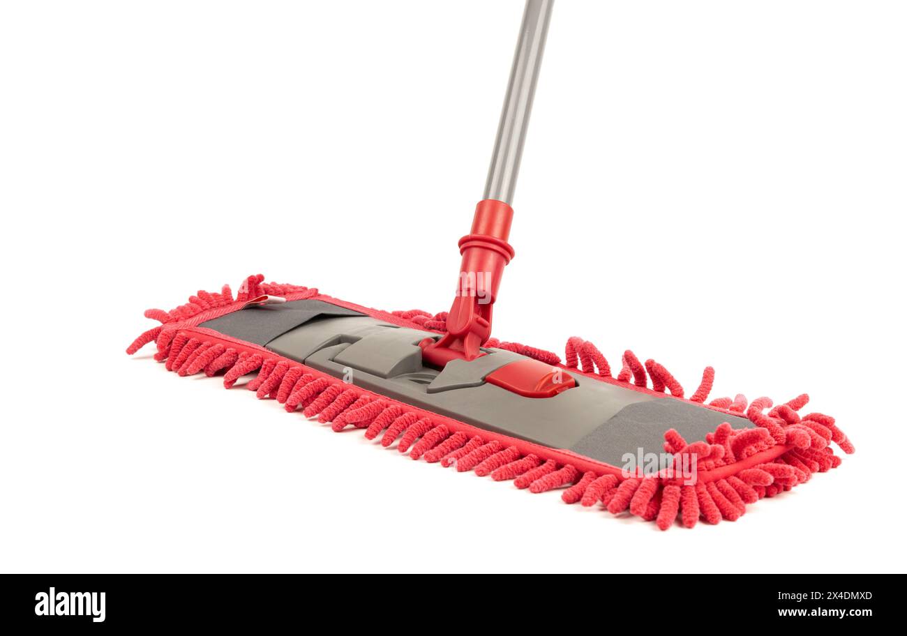 Pink metal floor mop. The concept of cleanliness in your home Stock ...