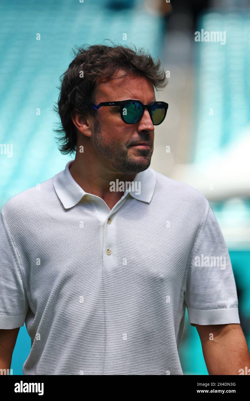 Miami, USA. 02nd May, 2024. Fernando Alonso (ESP) Aston Martin F1 Team ...