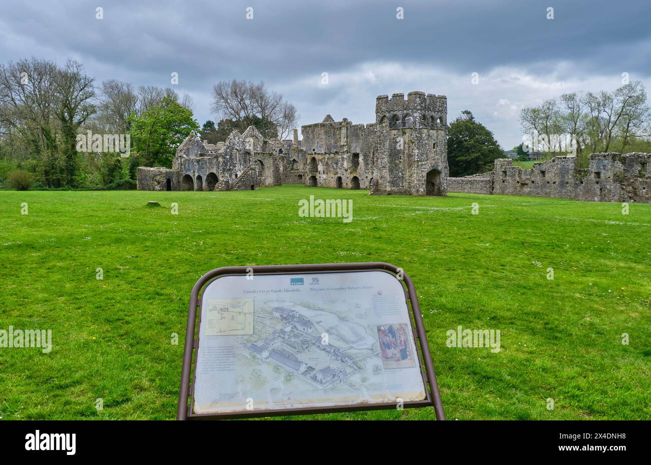 The Bishop's Palace, Lamphey, Pembrokeshire, Wales Stock Photo - Alamy