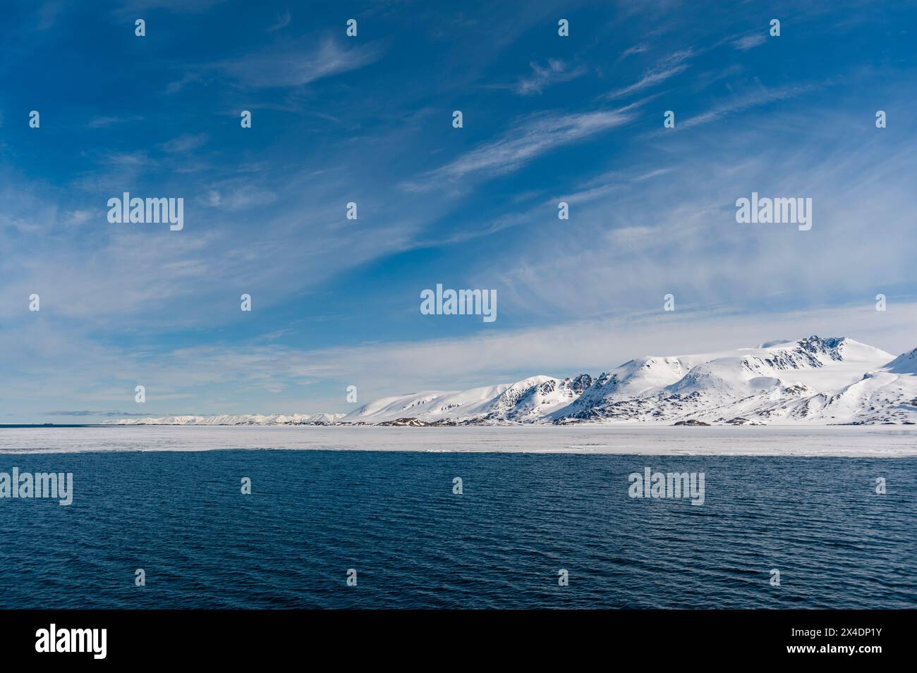 Monaco Glacier off the waters of the Arctic Ocean. Monaco Glacier ...