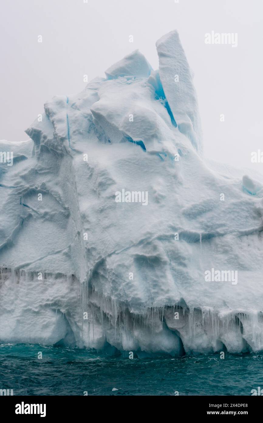 Detail of an iceberg at Austfonna ice cap. Nordaustlandet, Svalbard ...