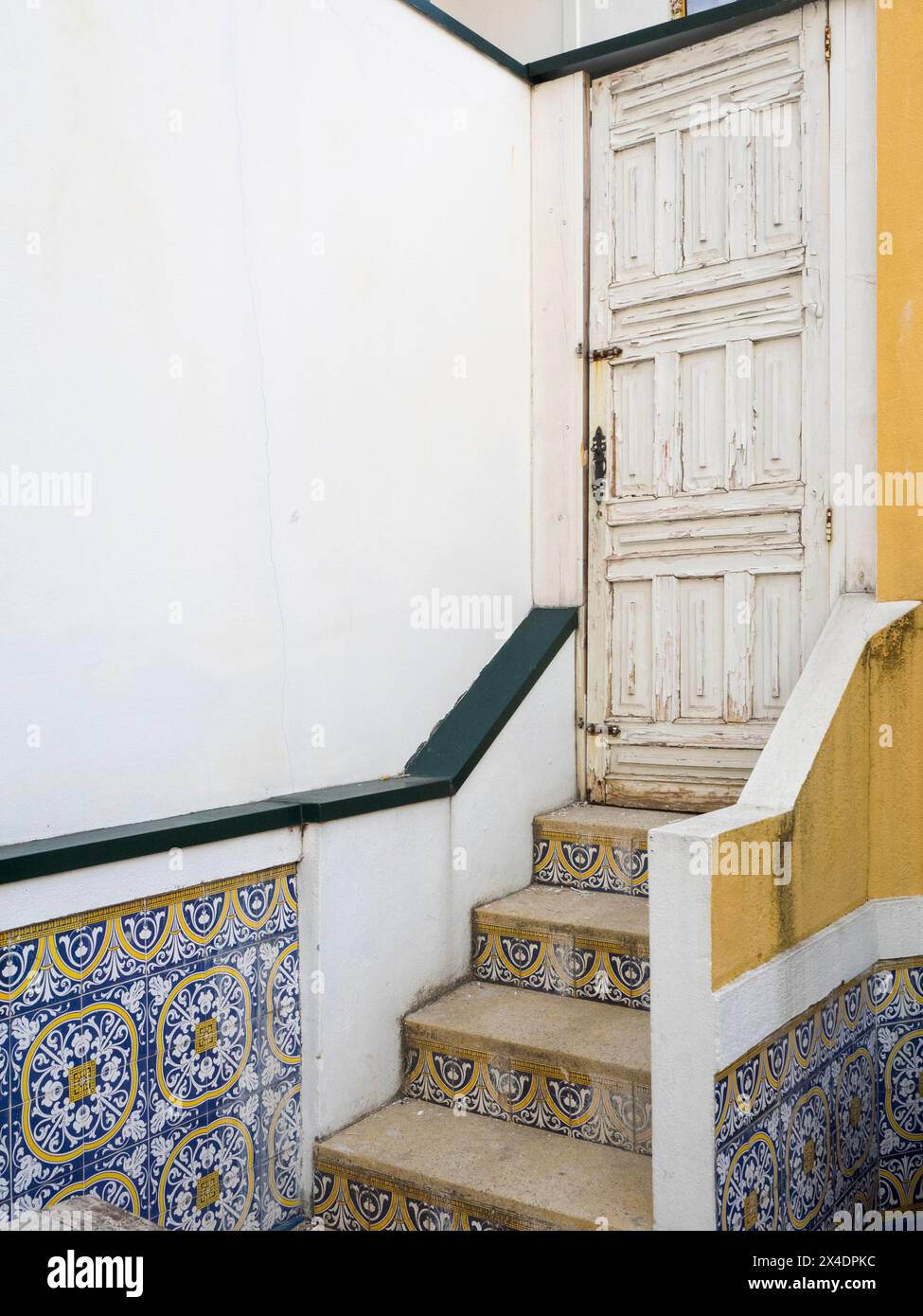 Interior steps and mosaic tile wall of the Chapel of Our Lady of the ...
