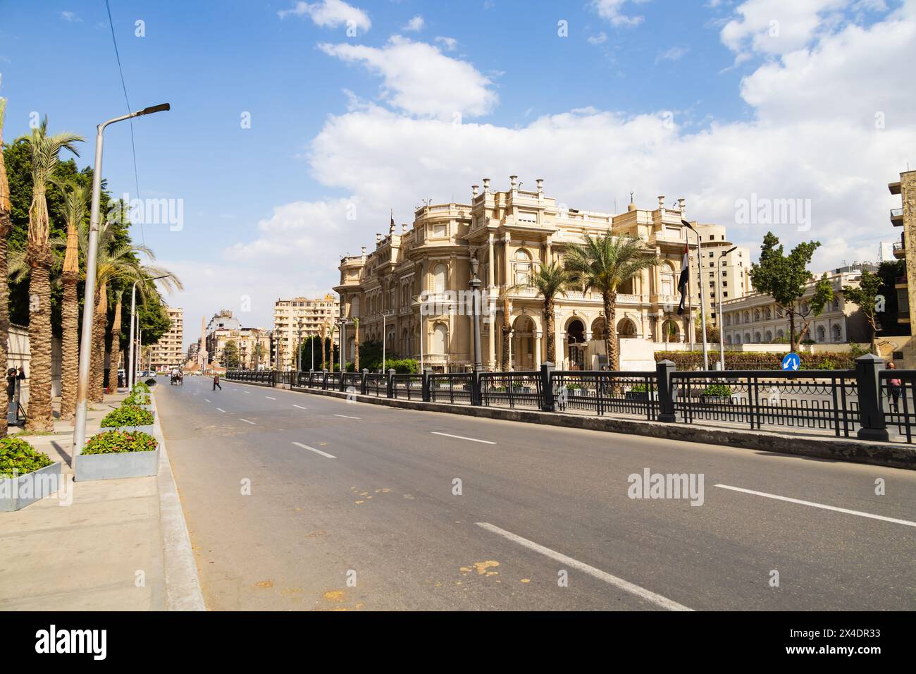 Tahrir Palace government offices on El Tahrir street, Cairo. Egypt ...