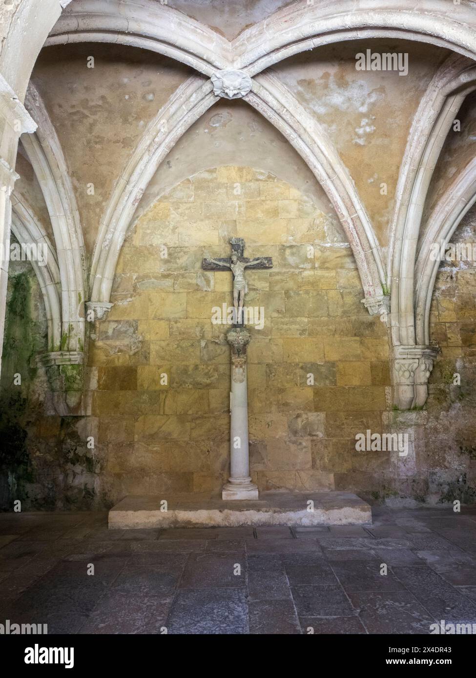 Interior of the Old Cathedral of Coimbra, Se Velha, a Romanesque Roman ...