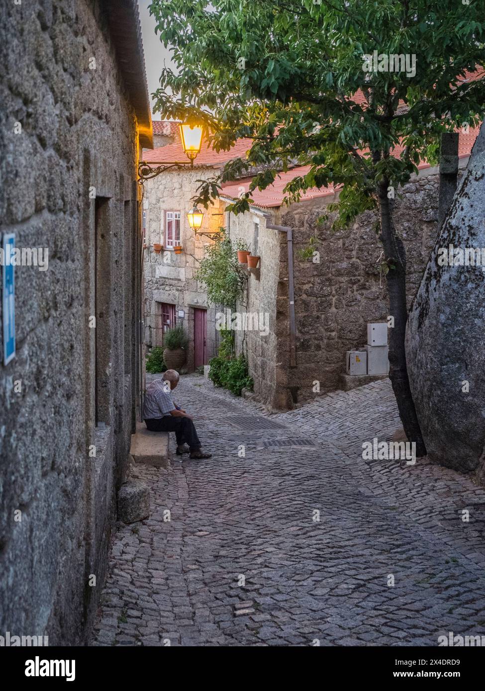 Ancient Portuguese village built on the side of a mountain between ...