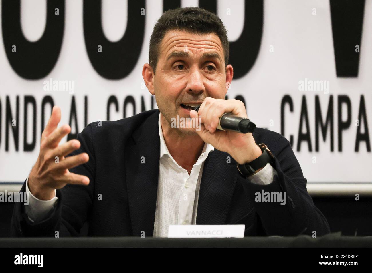 Napoli, Italy, 2 May 2024. General Roberto Vannacci, candidate for the ...