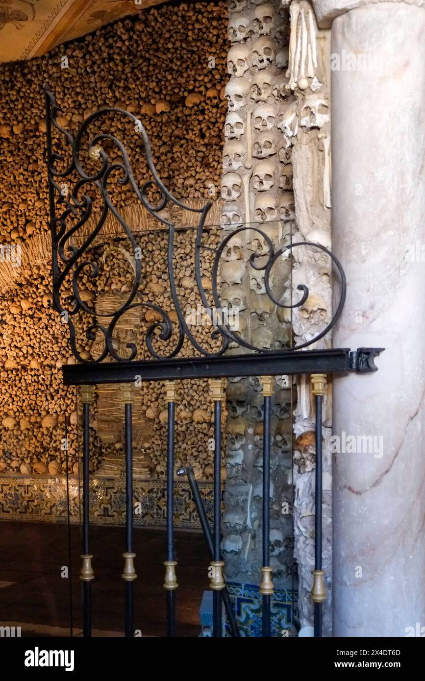 Evora, Portugal. Capela dos Ossos, Chapel of Bones. 17th Century gothic ... Evora, Portugal. Capela dos Ossos, Chapel of Bones. 17th Century gothic ...