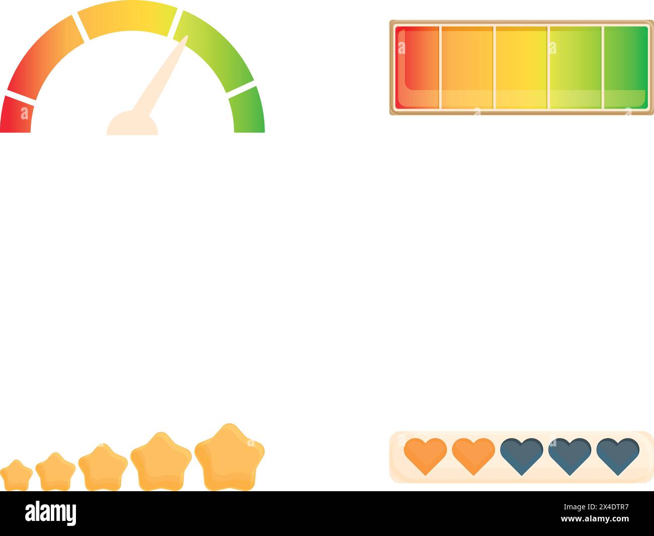 Satisfaction counter icons set cartoon vector. Customer satisfaction ...