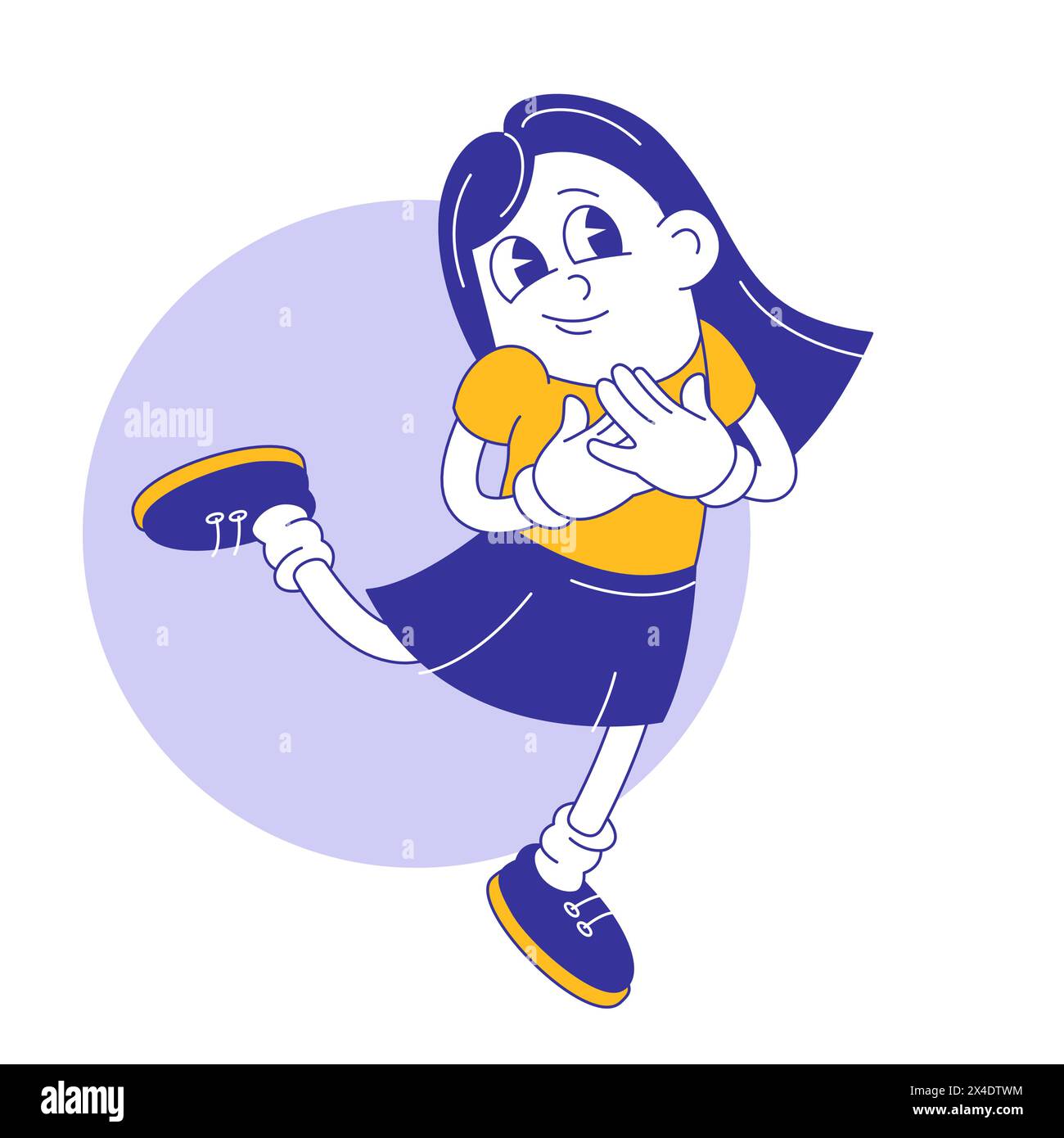 Cartoon groovy birthday character hi-res stock photography and images ...