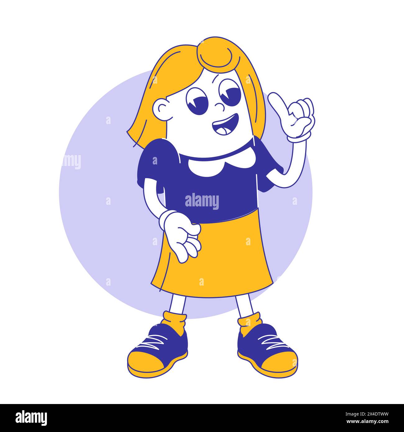 70s groovy comic woman teacher character Stock Vector Image & Art - Alamy