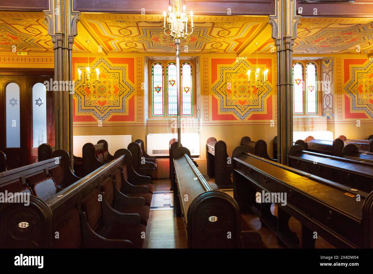 Romania, Bucharest, Choral Temple. Synagogue. Interior of Jewish temple ...