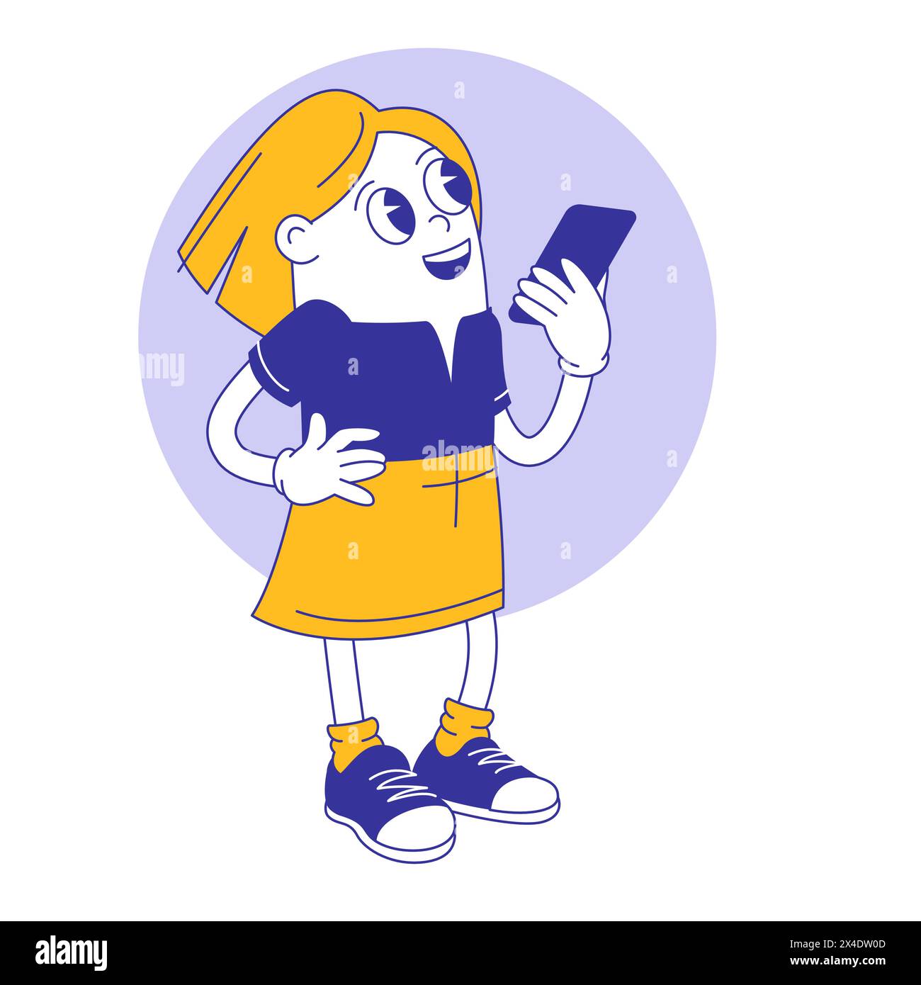 70s groovy comic woman chatting character Stock Vector Image & Art - Alamy