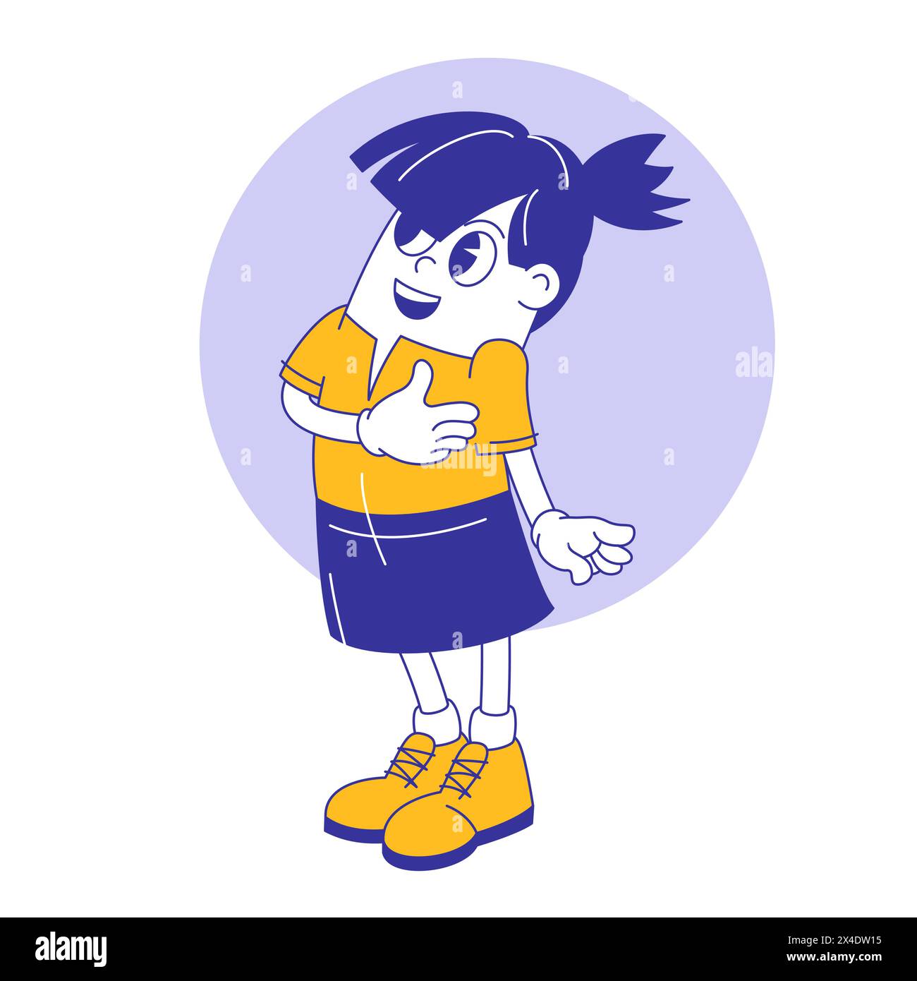 70s groovy comic woman character promising Stock Vector Image & Art - Alamy