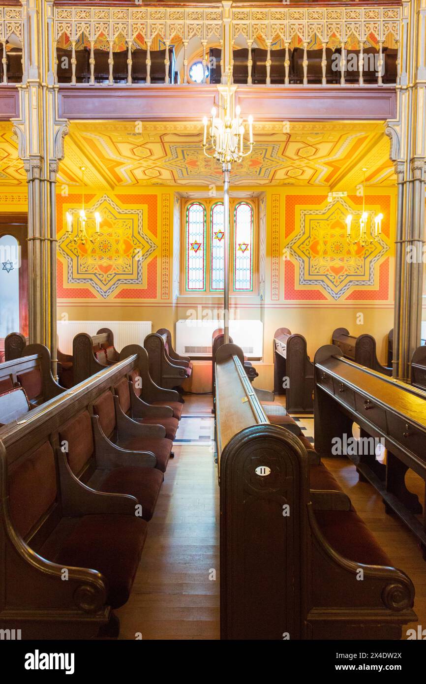 Romania, Bucharest, Choral Temple. Synagogue. Interior of Jewish temple ...