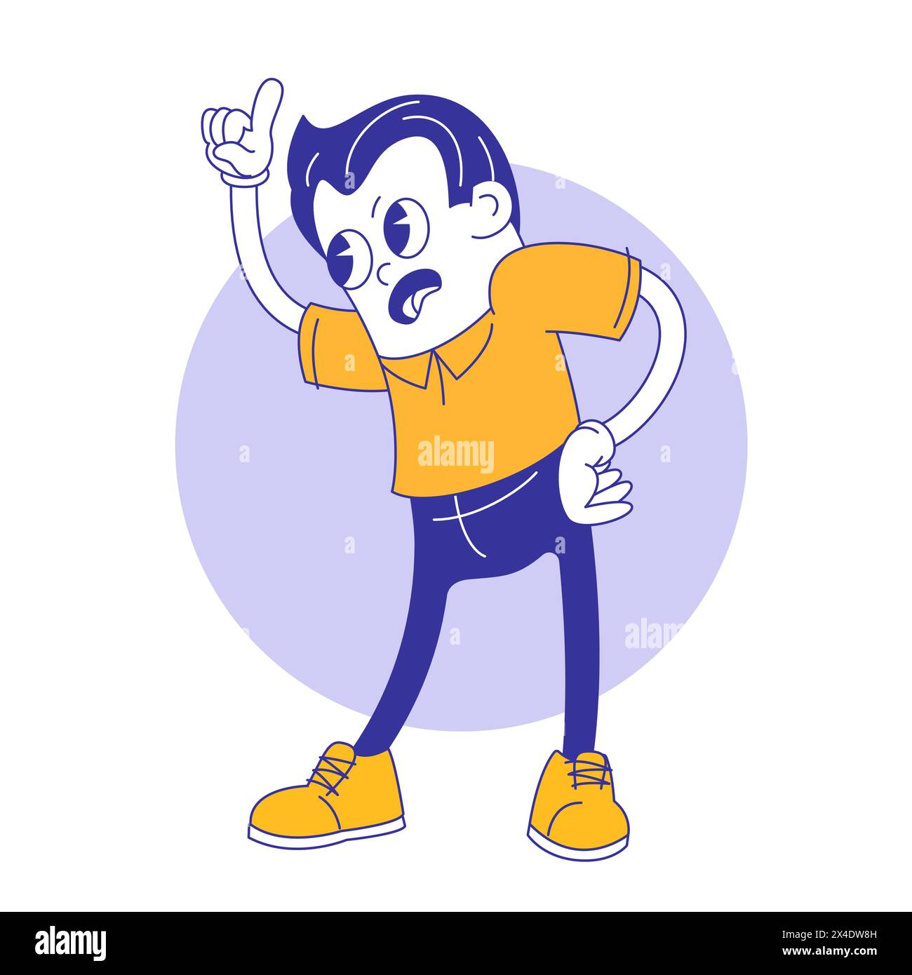 70s groovy comic angry boss character Stock Vector Image & Art - Alamy