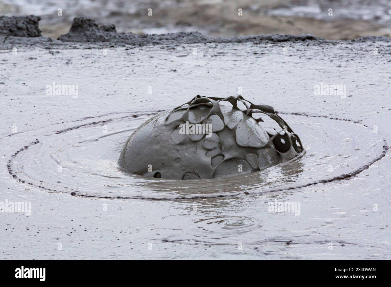 Romania, Buzau County, Berca. Vulcanii Noroiosi de la Paclele Mici ...