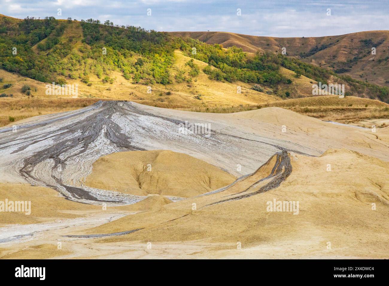 Romania, Buzau County, Berca. Vulcanii Noroiosi de la Paclele Mici ...