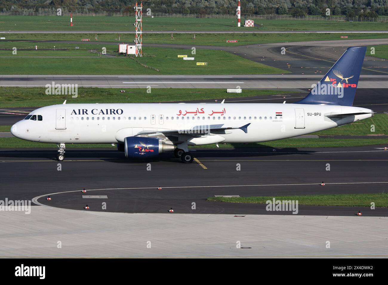 Egyptian Air Cairo Airbus A320-200 with registration SU-BPU on taxiway ...