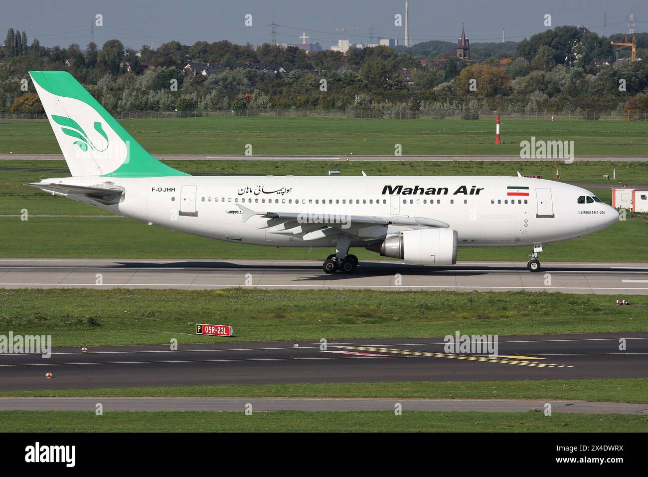 Iranian Mahan Air Airbus A310-300 with registration F-OJHH on runway at ...
