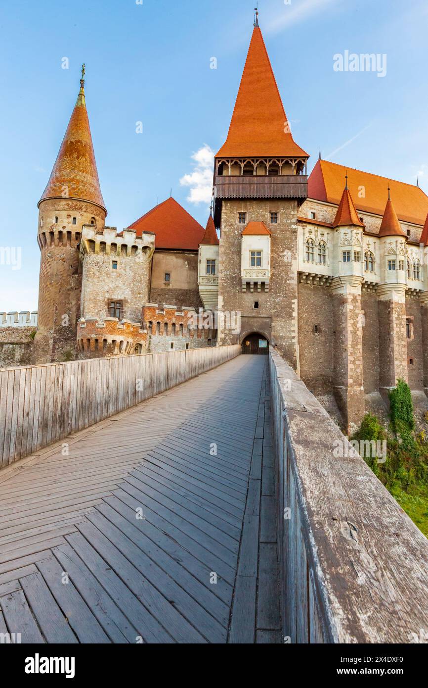 Romania, Hunedoara. Corvin Castle, Gothic-Renaissance castle, one of ...