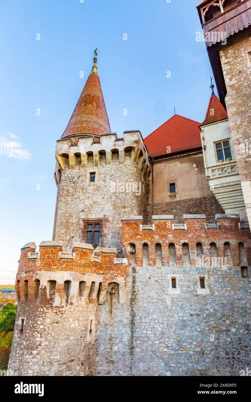 Romania, Hunedoara. Corvin Castle, Gothic-Renaissance castle, one of ...