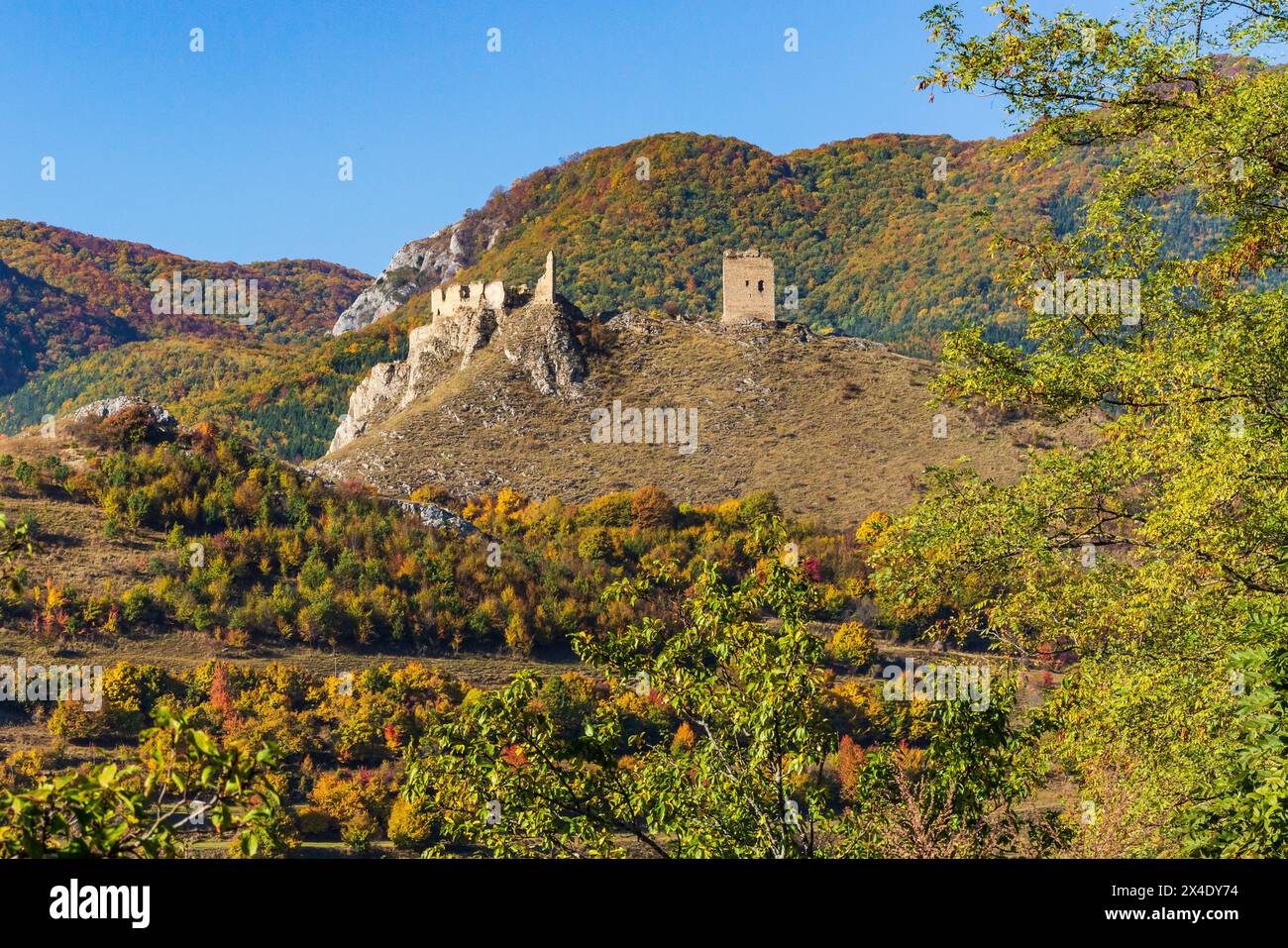 Romania, Transylvania. Coltesti Castle 11th century Ruins. Territorial ...