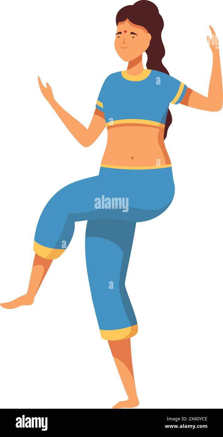 Indian woman dancing cartoon design hi-res stock photography and images ...